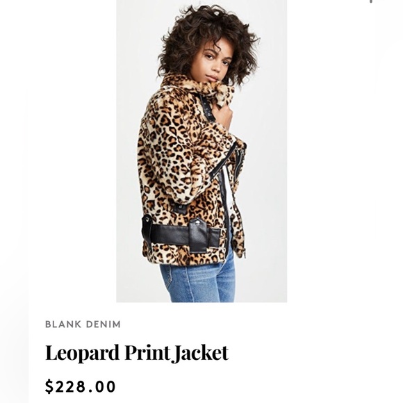 Blank NYC | Jackets & Coats | Nwt Blanknyc Note To Self Leopard Print ...